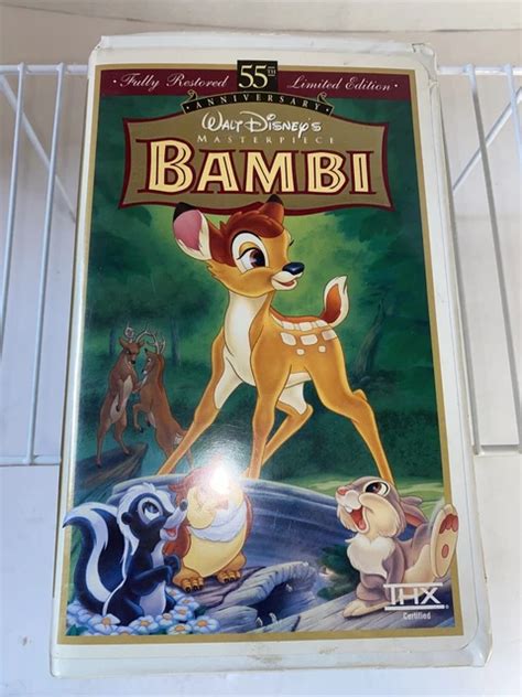 Rare Bambi Th Anniversary Walt Disney S Masterpiece Vhs Limited Edition Picclick Uk