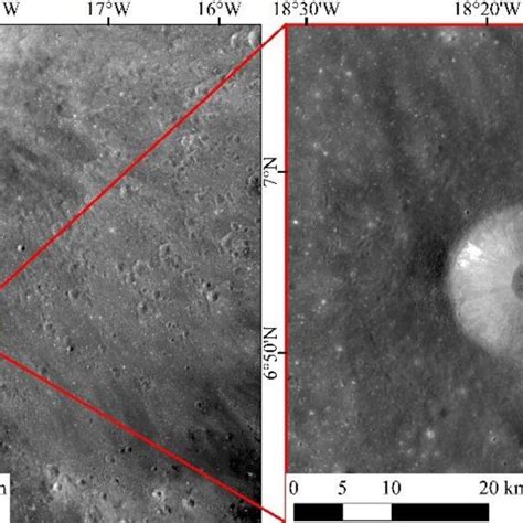 Position Of Copernicus H Crater On The Kaguya Tcortho Mosaic