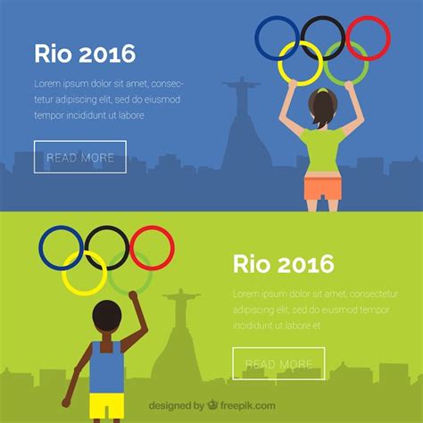 Olympic Games Banners Free Vector