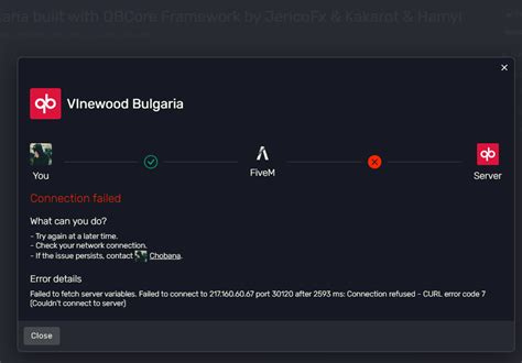 I Have Problem With Connecting To My Server QBCore Cfx Re Community