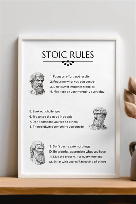 Best 13 Stoic Rules Poster Stoic Philosophy Stoic Principles Stoic