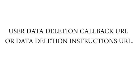 Facebook Data Deletion Instructions