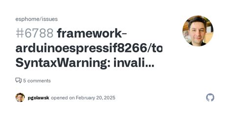 Framework Arduinoespressif8266toolself2binpy54 Syntaxwarning Invalid Escape Sequence S