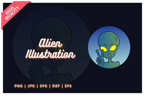 Alien Illustration Graphic By Roscoe Tots Design · Creative Fabrica