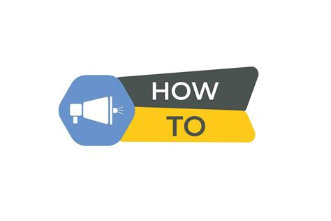 How To Button Speech Bubble Banner Label How To 23401781 Vector Art
