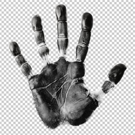Premium Psd A Monochrome Hand Print