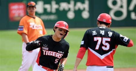 첫 타석 초구에 쾅 완전히 감 잡은 3년차 젊은 호랑이kia는 시즌 최다 6연승 대전 리포트