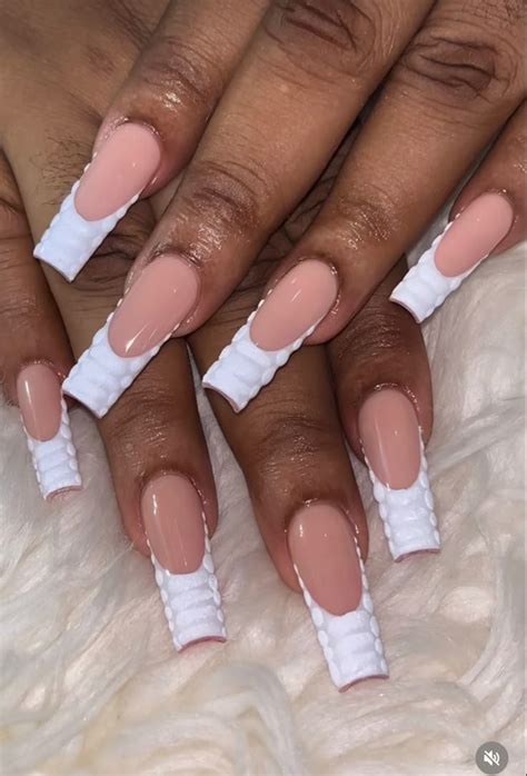 Frenchies In 2023 Bedazzled Nails Acrylic Nail Set Square Nails