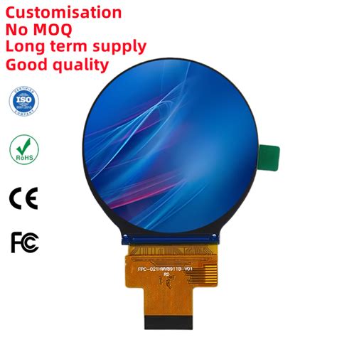 21 Inch Round Lcd Module 480x480 Ips Mipi Interface Display For Smart