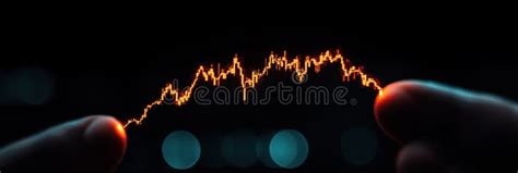 Hand Holding Declining Interest Rate Chart Symbolizing Market Trends Stock Illustration