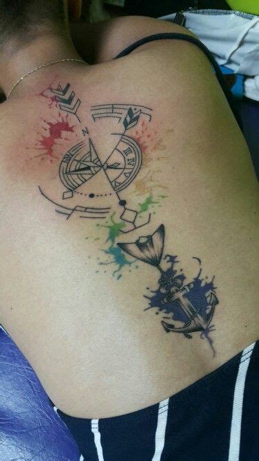 Compass Clock Arrow Anchor Colorsplash Tattoo 868 Rennyking