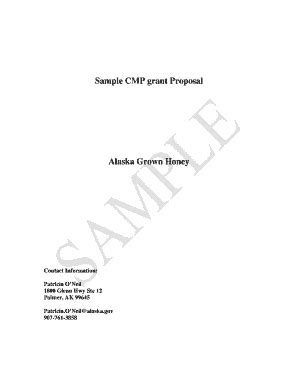 Fillable Online Sample CMP Grant Proposal Fax Email Print PdfFiller