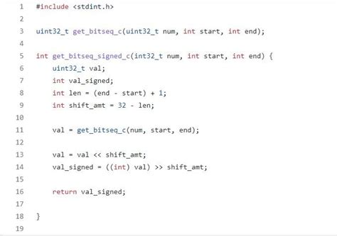 Get Bitseq Signed Given A 32 Bit Unsigned Integer