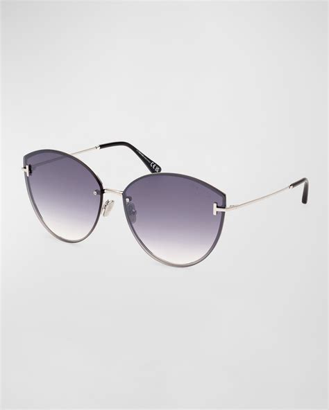 TOM FORD Evangeline Metal Cat Eye Sunglasses Neiman Marcus