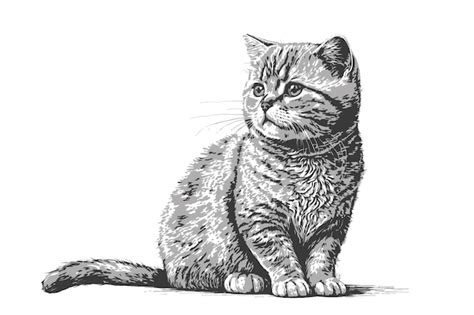 Vintage Cat Drawing