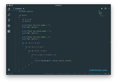 C Program To Print All Combinations Of Three Numbers Codevscolor