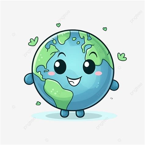 شخصية كرتونية لطيفة لكوكب الأرض كوكب كرتون حرف Png صورة للتحميل مجانا