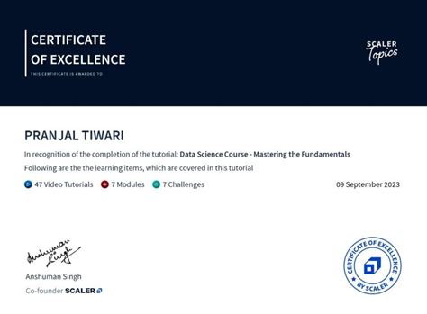 graduated with data science from scaler topics pranjal tiwari posted