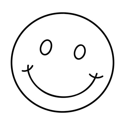 Hand Drawn Art Smiling Face Isolated Vector Illustration On White