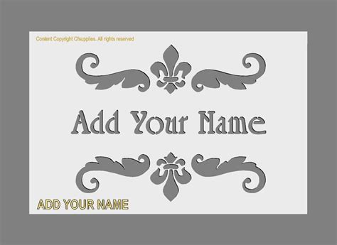 Personalised Custom Text Stencil Custom Word Stencil Name Stencil