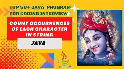 Java Program To Count Occurrences Of Each Character In String Youtube