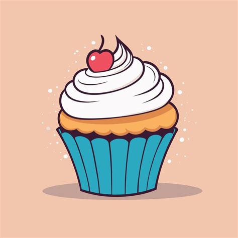 Groovy Cupcake Cartoon Illustration Design 42887922 Vector Art At Vecteezy