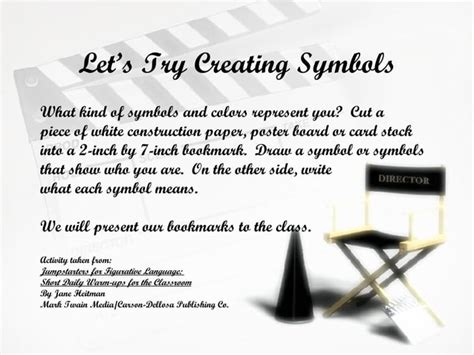 Symbolism Activity To Introduce Shakespeare Ppt