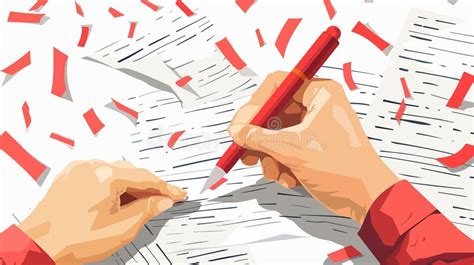 Professional Document Review For Grammar And Spelling With Detailed Corrections Stock Vector