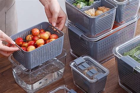 밀폐용기·반찬통 물빠짐 야채보관통 신선트레이 채반 용기 채소 과일 두부 부관용기 냉장실 냉동실 정리 오늘의집 쇼핑