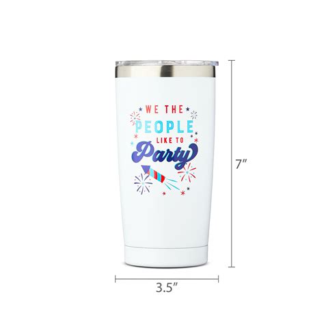 Patriotic We The People Stainless Steel Tumbler White 16 Fl Oz By