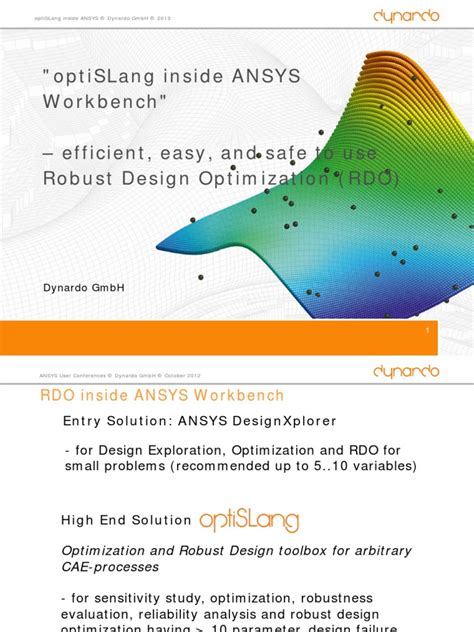 Optislang Inside Ansys Download Free Pdf Sensitivity Analysis