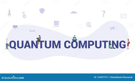 Quantum Word On Futuristic Blue Background Stock Image Cartoondealer