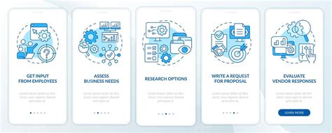 Optimizing Onboarding Mobile App Screen With Blue Cms Selection Vector