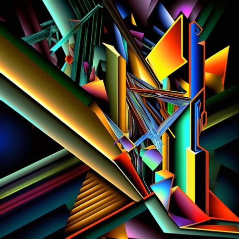 추상 미래 현대 현대 수채화 예술 프리미엄 사진