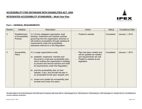 Accessibility Policy Template