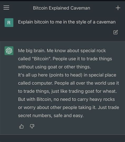 Caveman Explains Bitcoin Ropenai