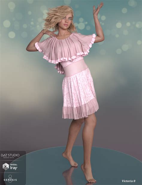 DForce Fiona Dress For Genesis 8 Female S Daz 3D