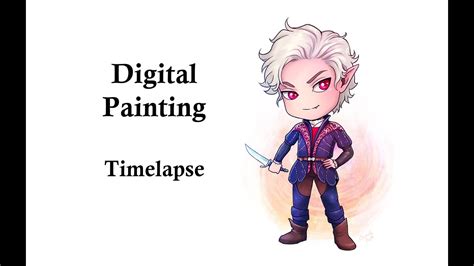Digital Painting Timelapse Chibi Astarion Youtube