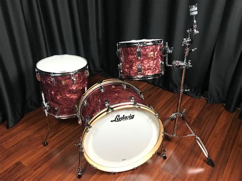 Ludwig Drums Sets Classic Maple Ltd Burgundy Pearl Fab 13 16 22 Kit