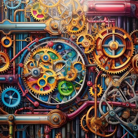 Intricate Network Of Engines And Gears Symbolizing The Human