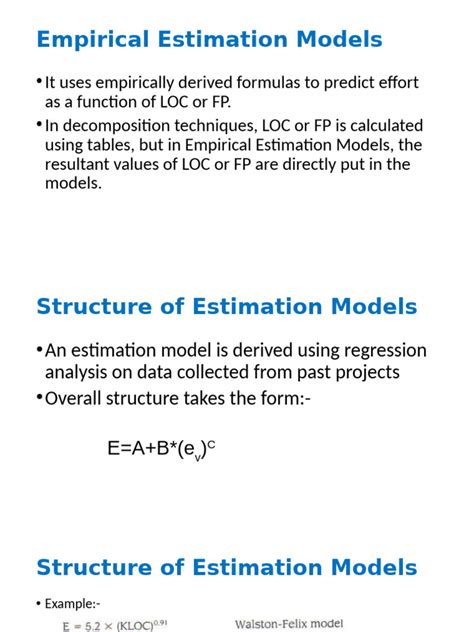 Chapter 3 Emprical Estimation Models Pdf Software Computing
