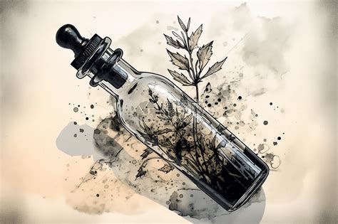 装有草药精油的罐子插画图片下载 正版图片600270155 摄图网
