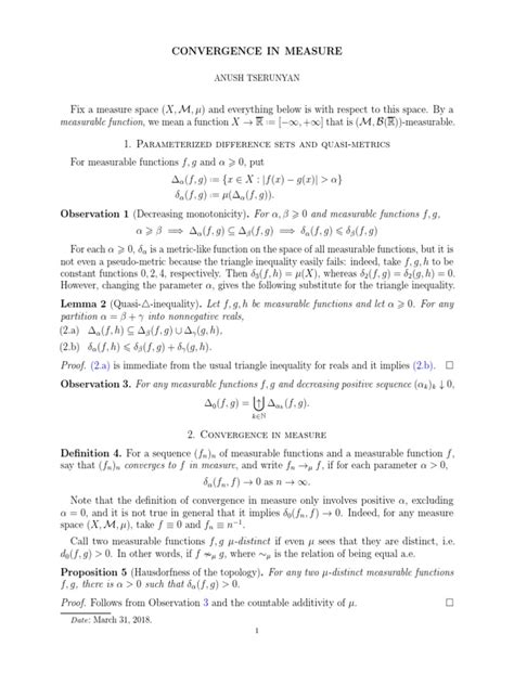 Convergence In Measure Pdf