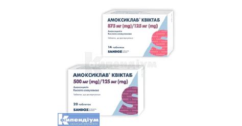 Амоксиклав Квіктаб: інструкція по застосуванню, ціна в аптеках України ...