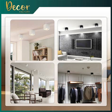 E27 Flush Surface Mounted Downlight Round 4 6 8 Square 3 5 7 E27 Holder Ceiling