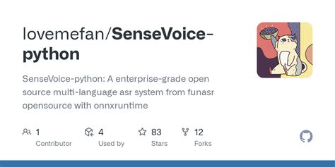 Github Lovemefansensevoice Python Sensevoice Python A Enterprise