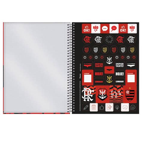 Caderno Universitário Capa Dura Flamengo 1 Matéria Foroni