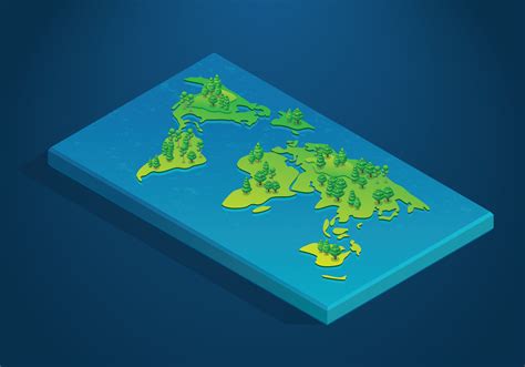 Isometric World Map Vector Art Icons And Graphics For Free Download