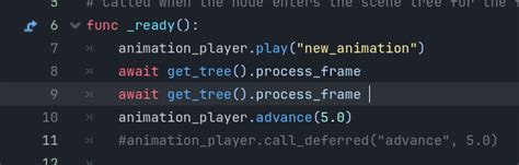 `animationplayeradvance` Does Not Work When Called Right After `play` Within 1 2 Process