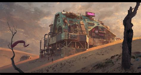 ArtStation Wasteland Bar Pavel Vophira Apocalypse World Apocalypse